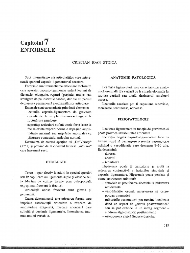 Vii. Entorsele - P.519-538 | PDF
