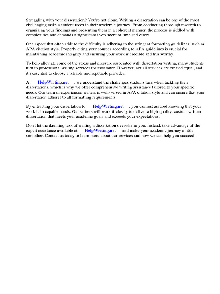 Apa Dissertation Citation Example | PDF | Apa Style | Citation