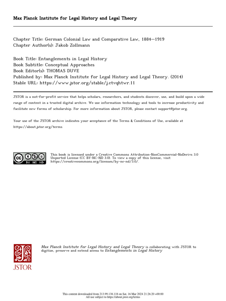 German Colonial Law, 1884-1919 Analysis | PDF | German Empire | Colonialism