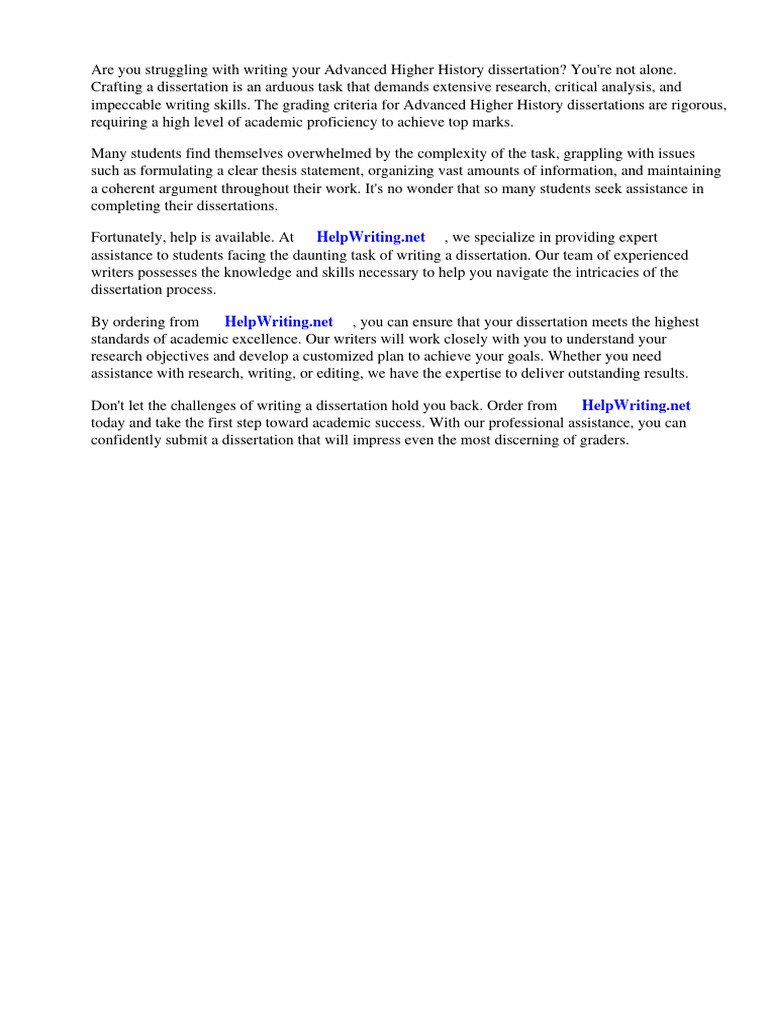 Advanced Higher History Dissertation Marking Scheme | PDF | Scotland ...