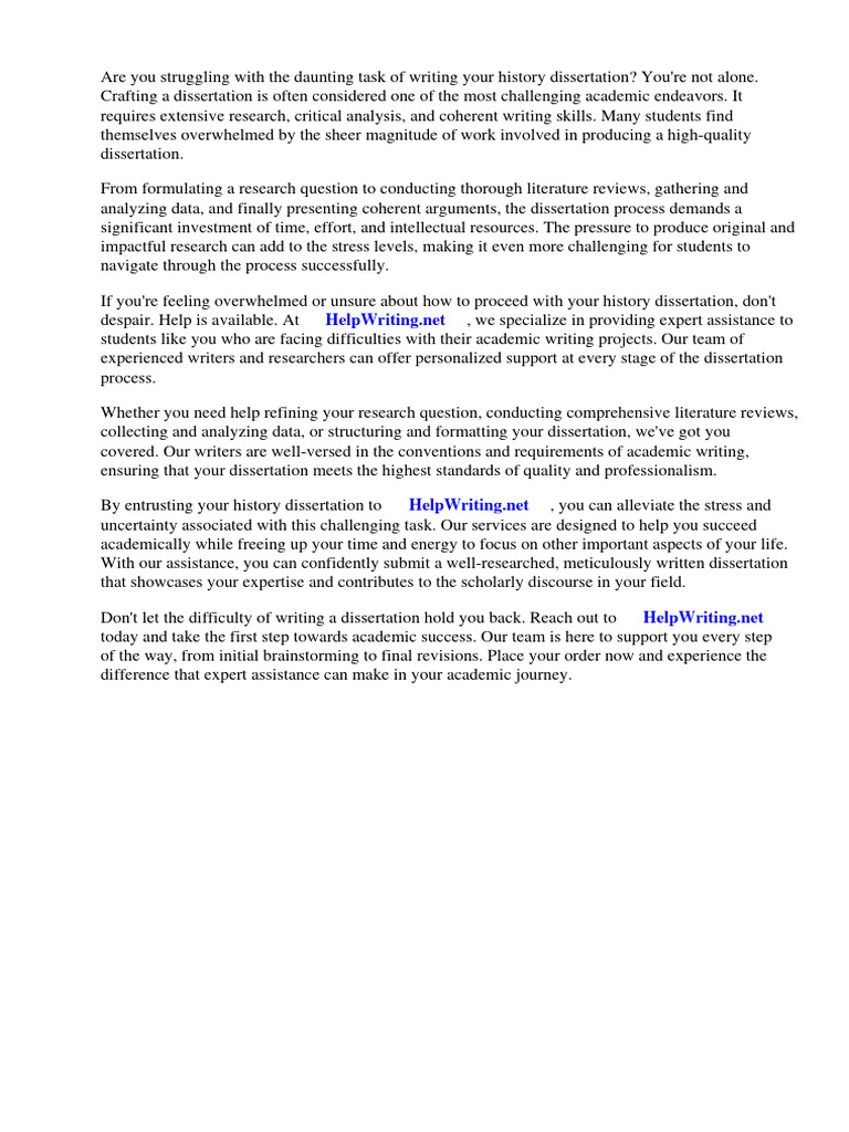 History Dissertation Prospectus Sample | PDF | Thesis | Essays