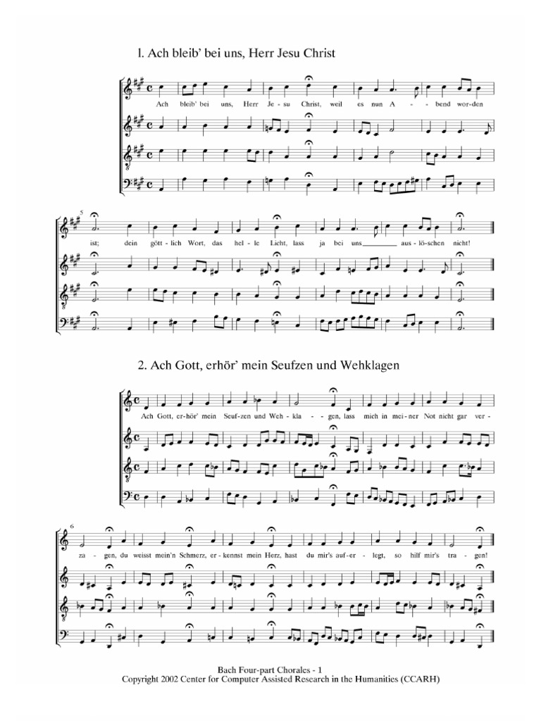 Split PDF Down The Middle Chorales | PDF