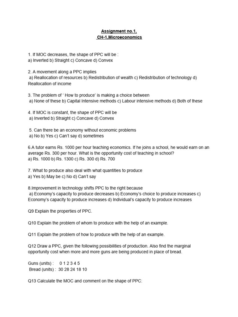 Assignment -1, Ch-1 | PDF