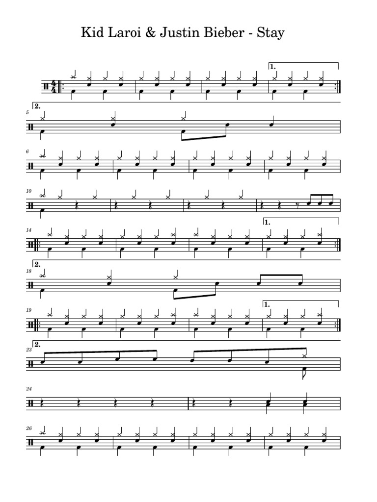 Stay by Kid Laroi & Justin Bieber | PDF | Justin Bieber