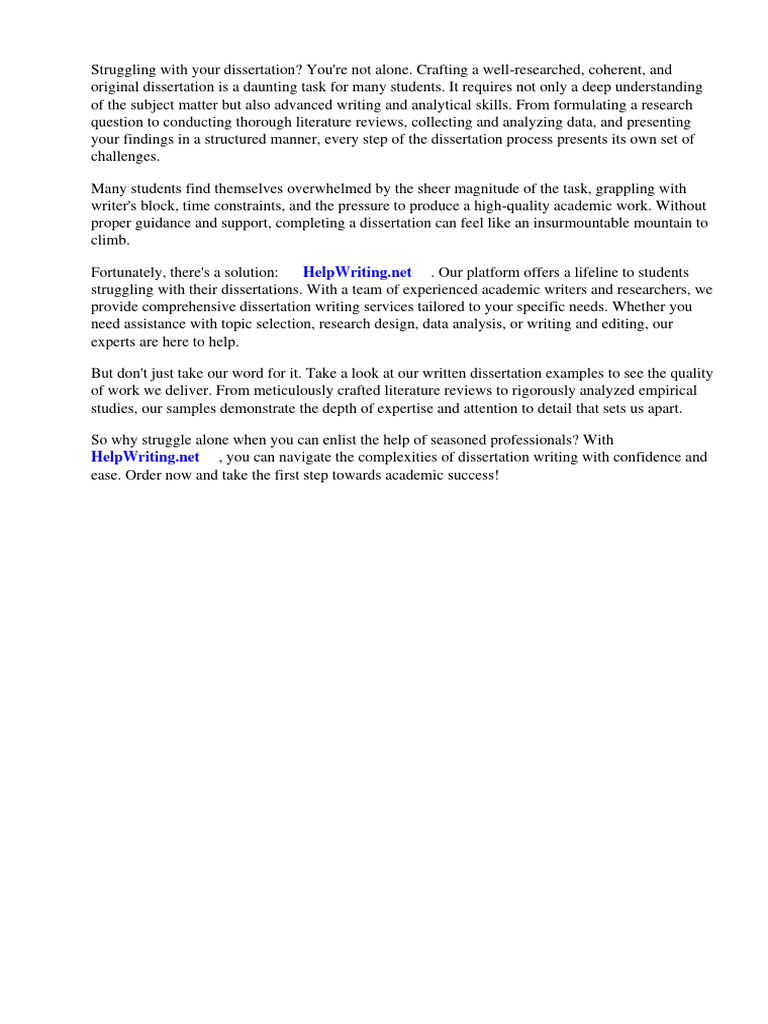 Written Dissertation Examples | PDF | Thesis | Methodology