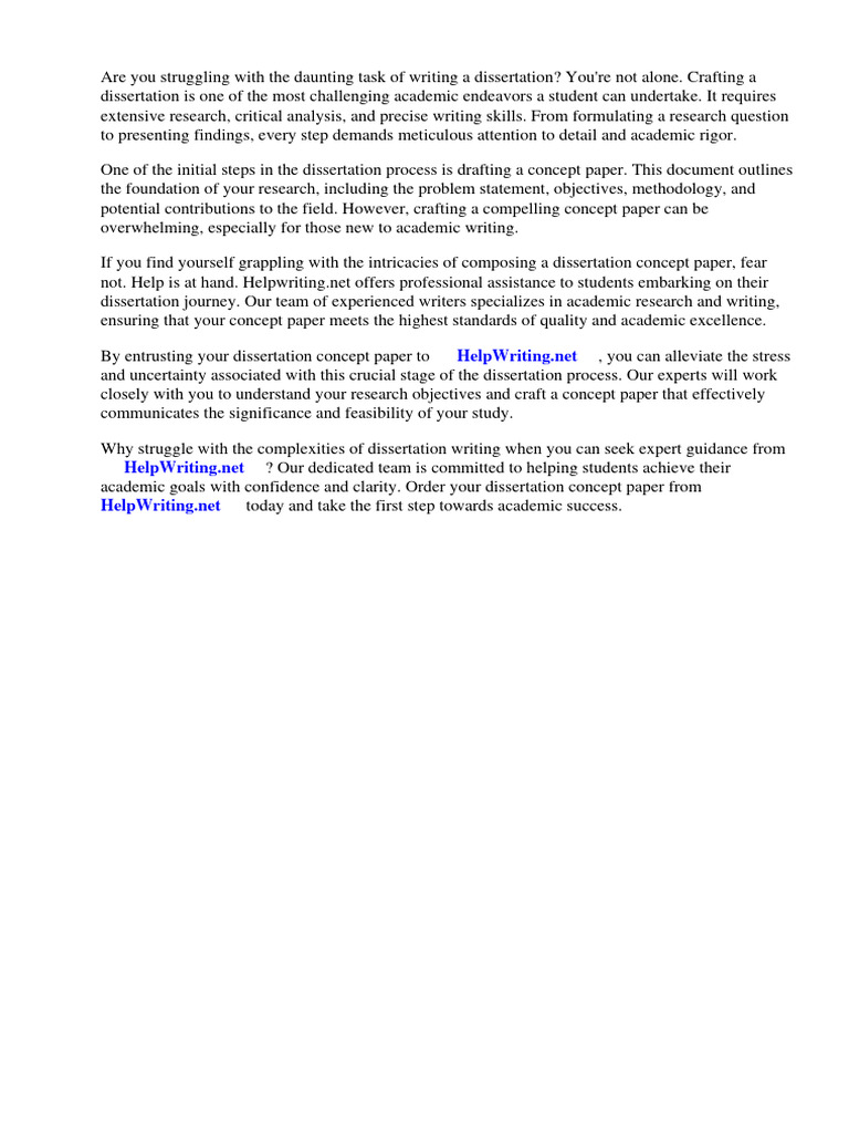 Dissertation Concept Paper Template | PDF | Thesis