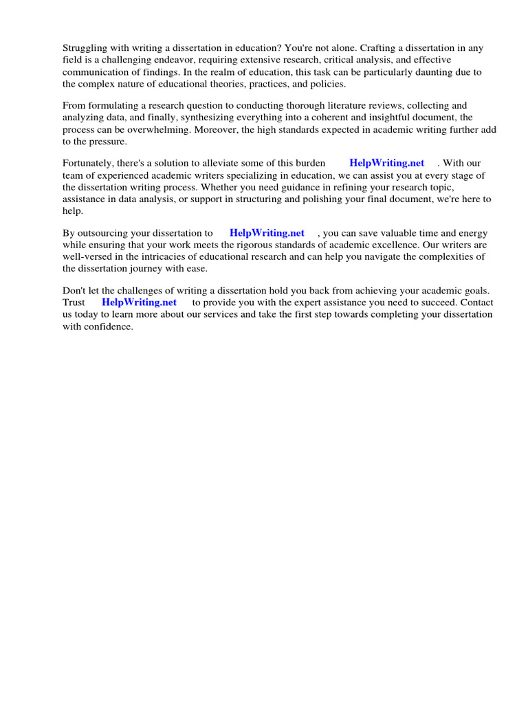 Examples of Dissertation in Education | PDF | Thesis | Educational ...