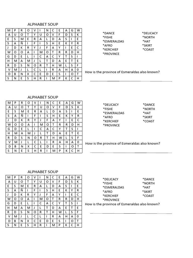 Alphabet Soup | PDF