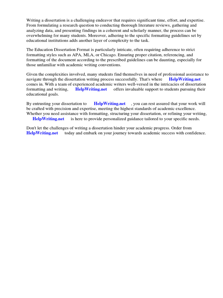 Education Dissertation Format | PDF | Thesis