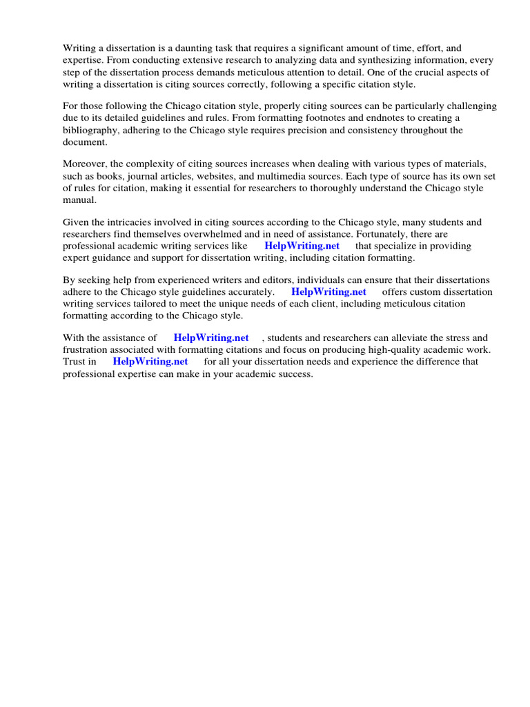 How To Cite Dissertation Chicago Style | PDF | Citation | Thesis
