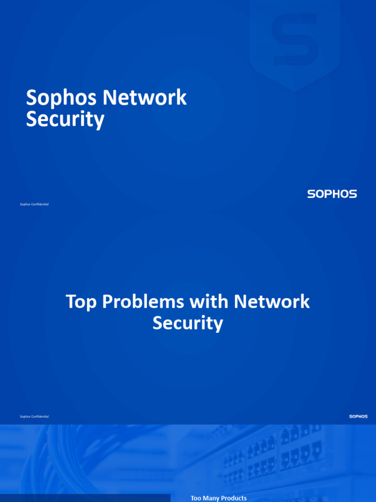 Sophos Network Security Portfolio Overview | PDF | Network Switch | Computer Network