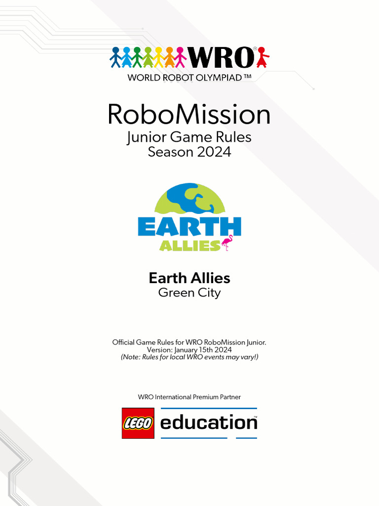WRO 2024 RoboMission Junior | PDF | Sustainable City
