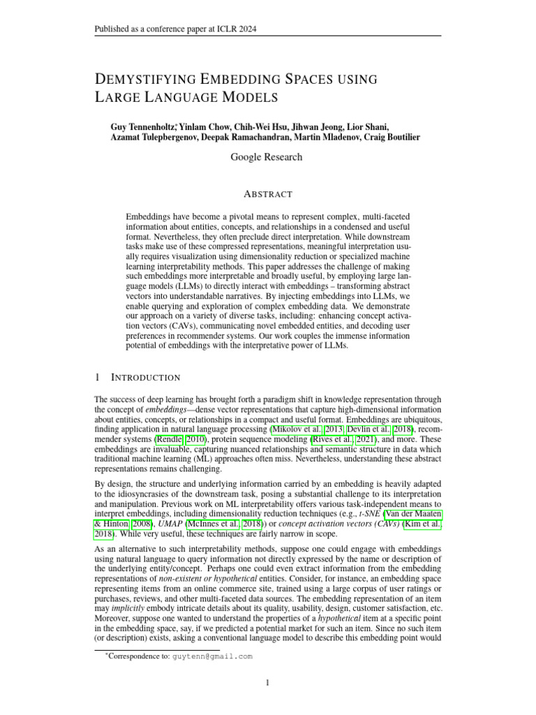 2991 Demystifying Embedding Spaces | PDF | Information | Cognitive Science