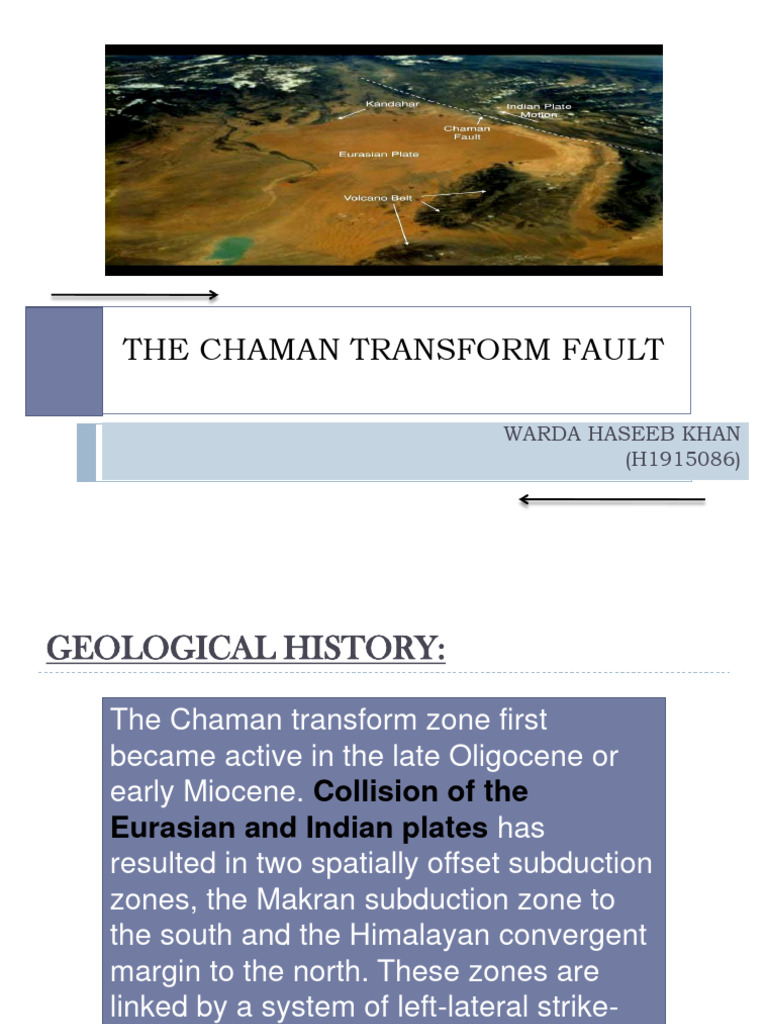 Chaman Transform Fault Overview | PDF | Fault (Geology) | Structural ...