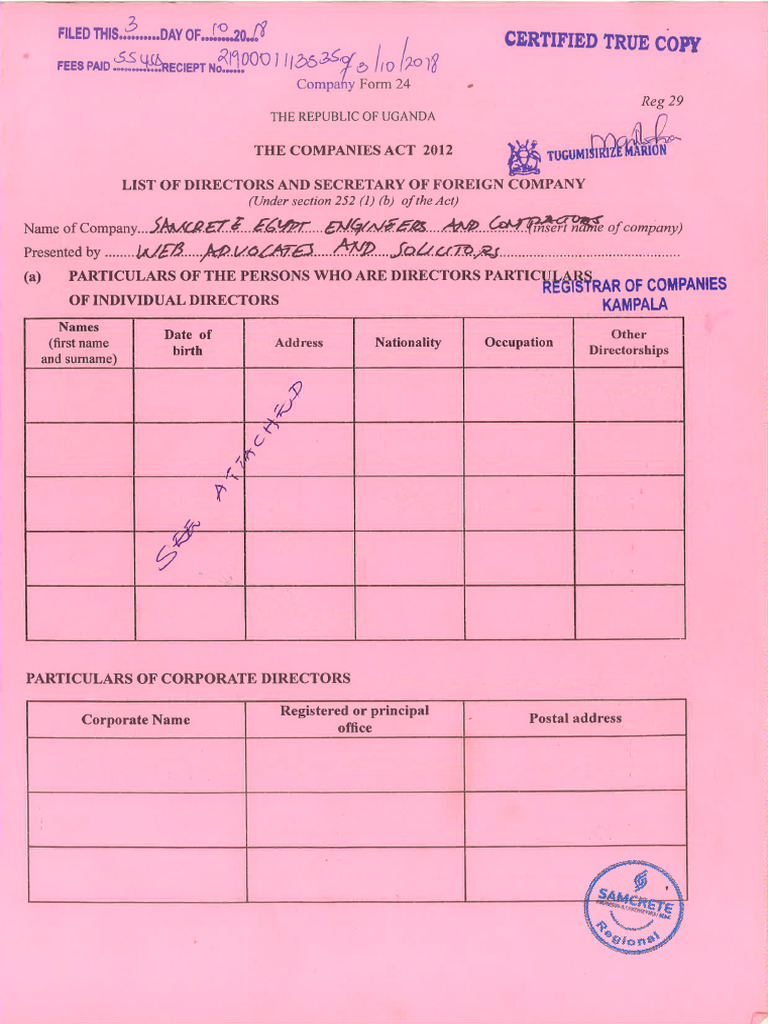 8.1-Uganda Tax & Certificate of Registration | PDF