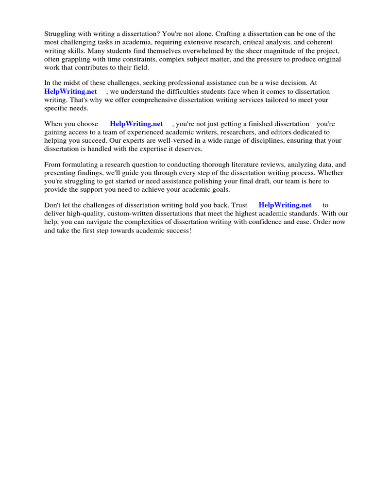 Expert Dissertation Writing Help | PDF | Thesis
