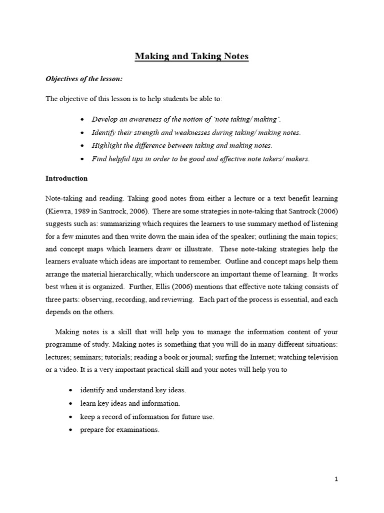 UFC Study Skills Lesson 1 S2 | PDF | Learning | Cognition