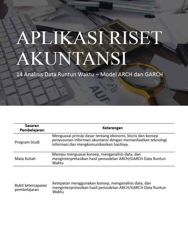 14 Analisis Data Runtun Waktu - Arch Dan Garch | PDF