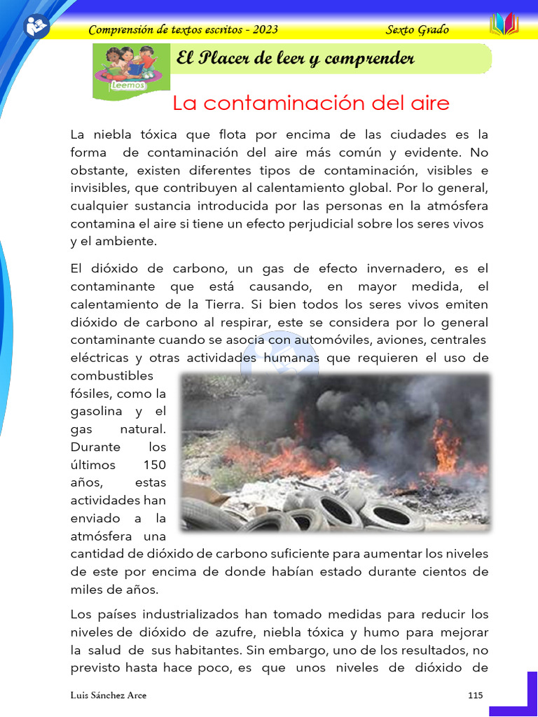 18-La Contaminacion Del Aire. | PDF | Gases de efecto invernadero | La contaminación del aire
