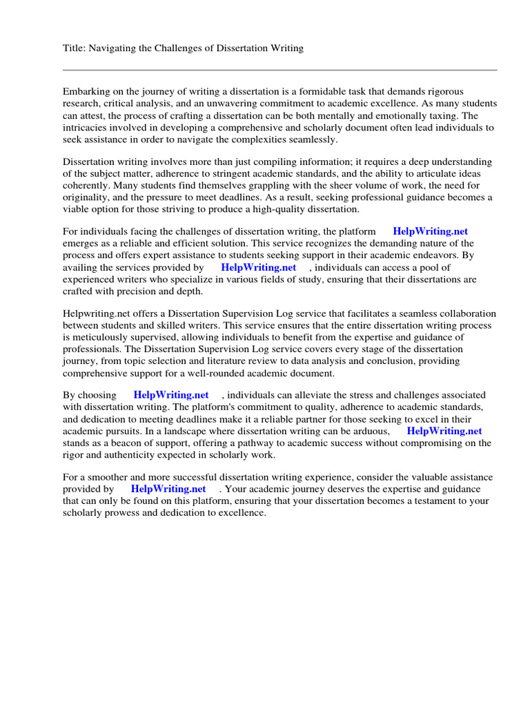 Dissertation Supervision Log | PDF | Thesis | Editing