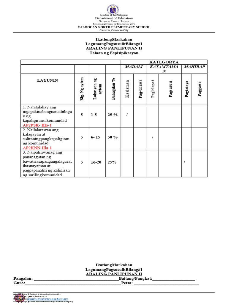 Q3 Summative Ap 1 2 | PDF