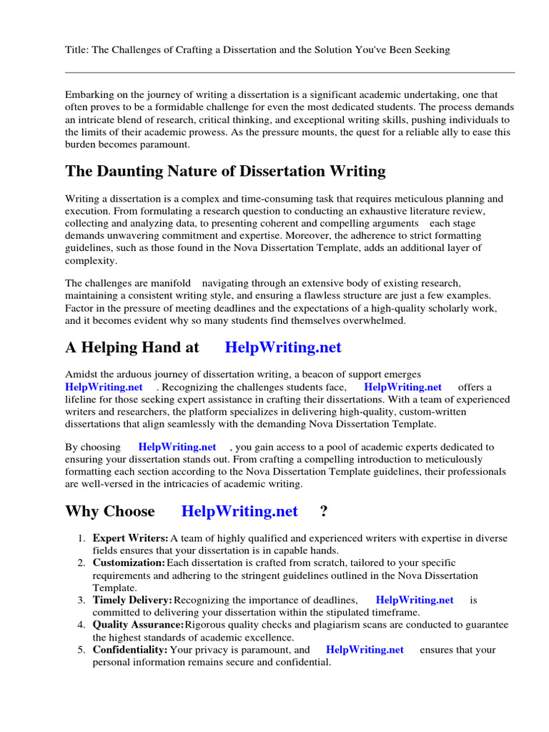 Nova Dissertation Template | PDF | Methodology | Thesis