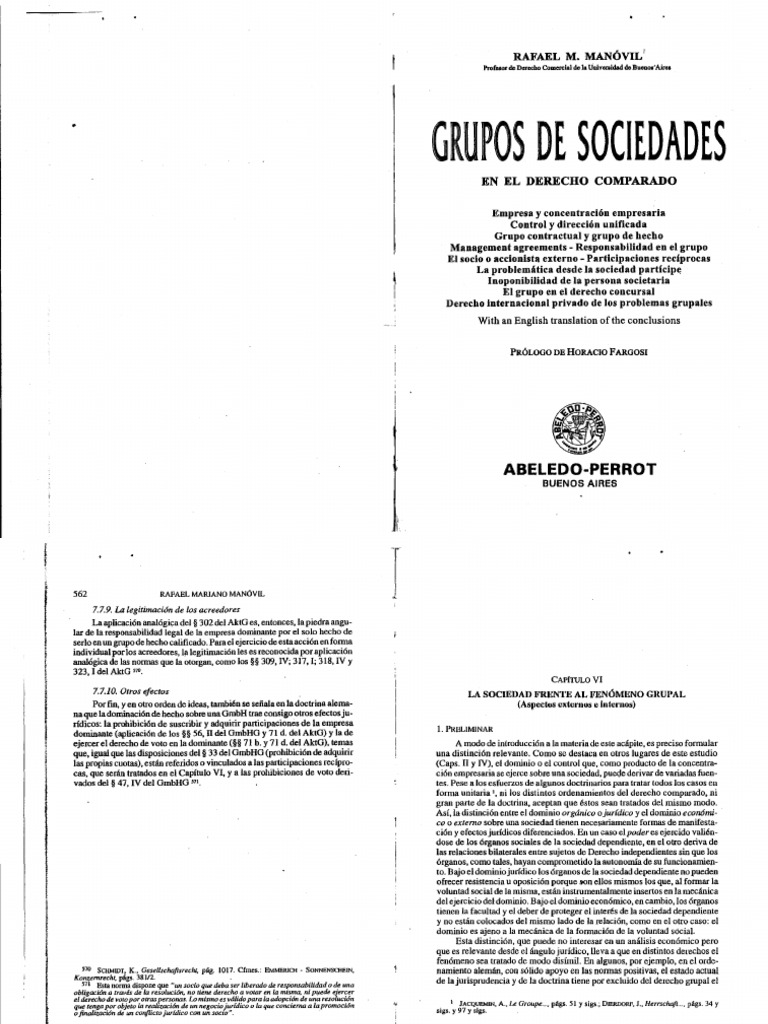 22 - Grupos de Sociedades en El Derecho Societario | PDF | Sociedad | Justicia