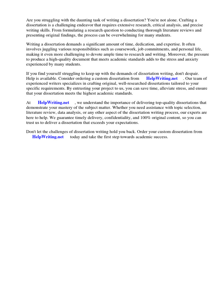 Buy Custom Dissertations Online | PDF | Thesis | Plagiarism