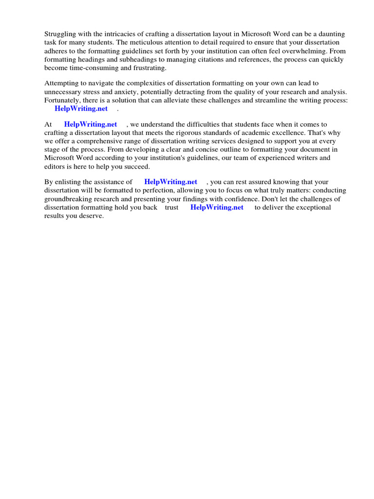 Dissertation Layout Word | PDF | Thesis | Apa Style