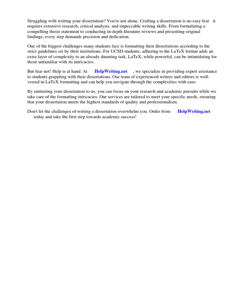 Ucsd Dissertation Latex | PDF | Thesis | Te X