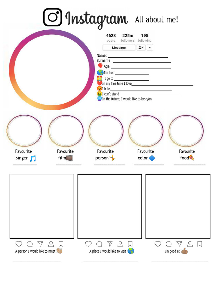 All About Me Profile | PDF