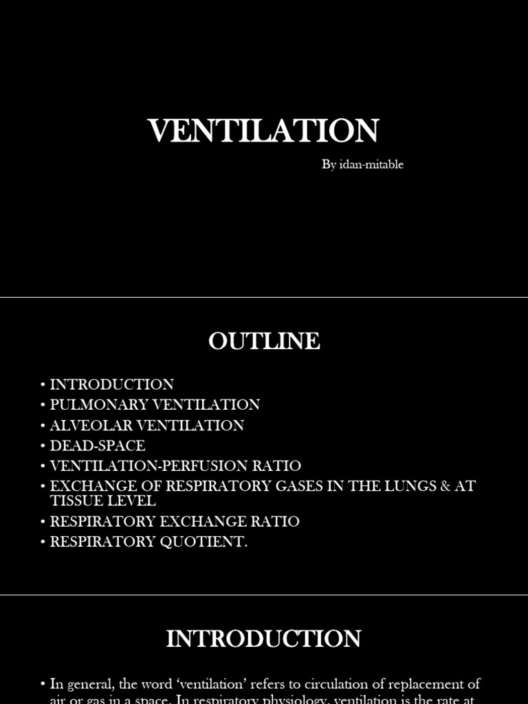 VENTILATION | PDF | Respiratory System | Lung