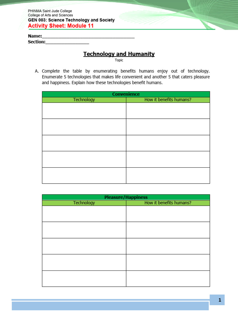 Module-11-STS-Activity-Sheet | PDF