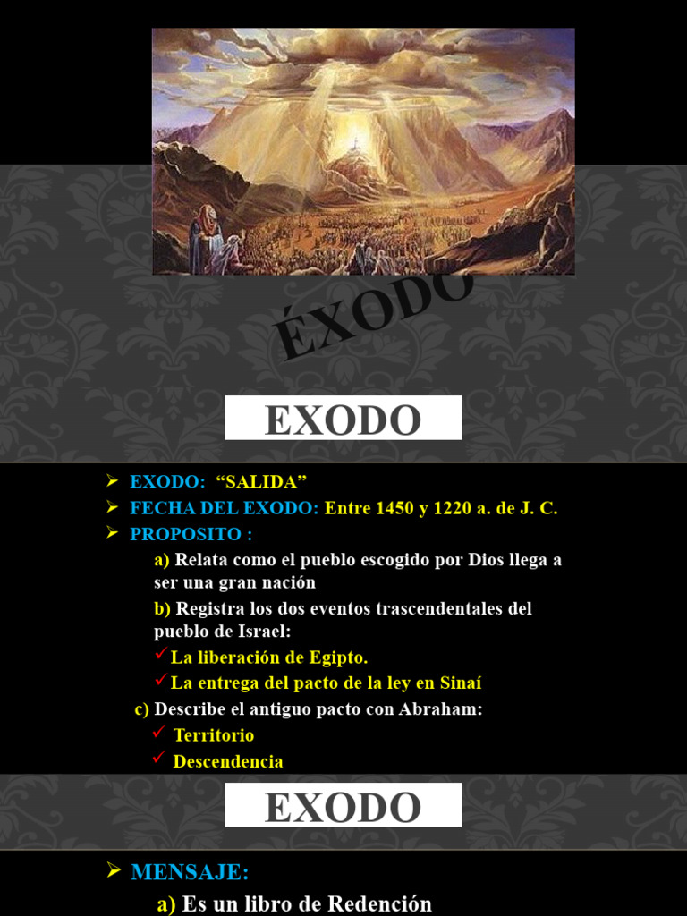PENTATEUCO PARTE 3 Exodo | PDF | Tabernáculo | Libro del éxodo