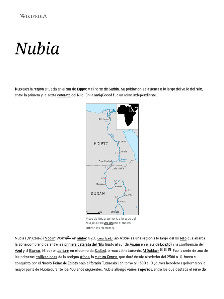 Historia y Geografía de Nubia | PDF