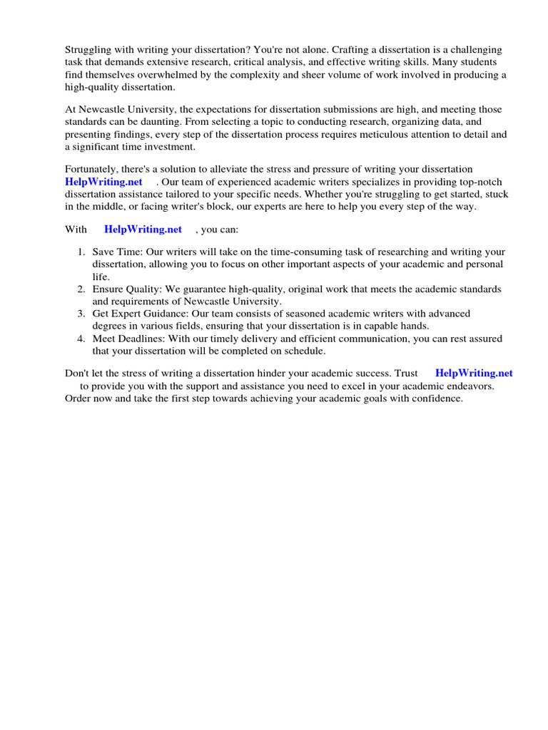 Dissertation Examples Newcastle University | Download Free PDF | Brand ...