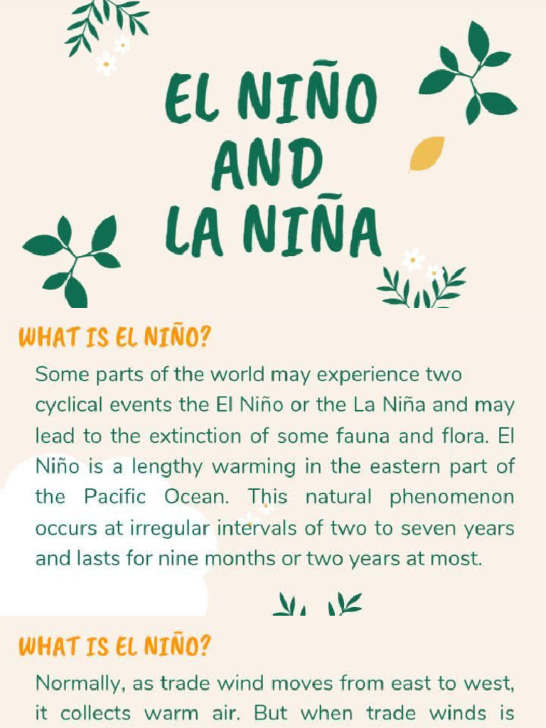 El Niño and La Niña | PDF