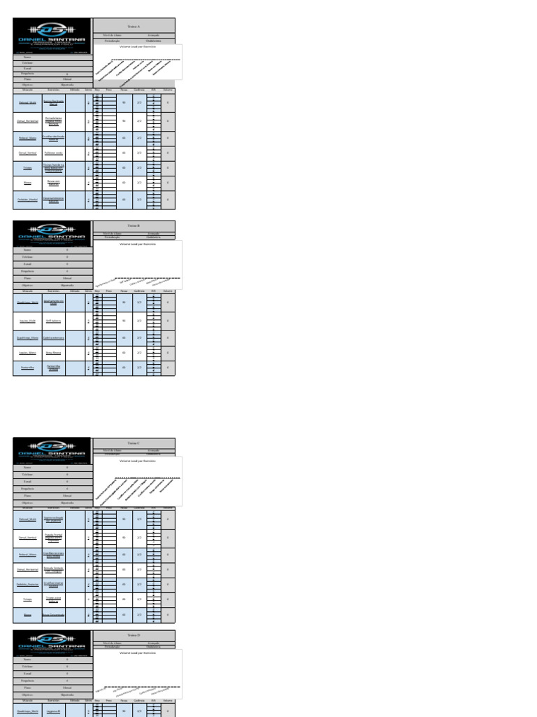 Avancado Treinos de Hipertrofia Infinitos 6x Semana 4 6 | PDF | Membros (anatomia) | Sistema ...