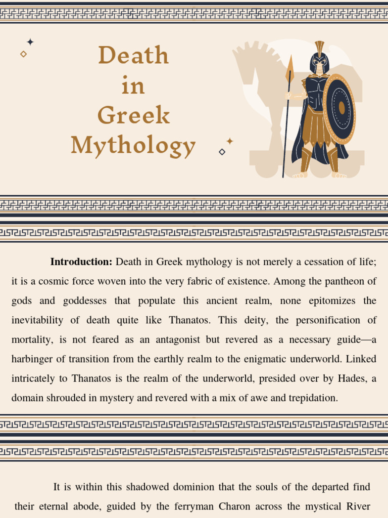 Death in Greek Mythology | PDF | Hades | Afterlife