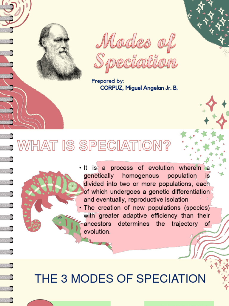 WEEK 4- MODES of Speciation | PDF | Nature | Ecology