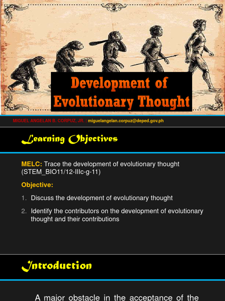 Week 6 - Development of Evolutionary Thought | PDF | Natural Selection ...
