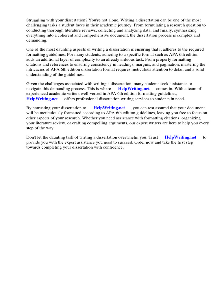 Apa 6th Edition Dissertation Format Pdf Apa Style Citation