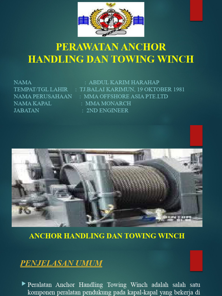Perawatan Anchor Handling Dan Towing Winch | PDF