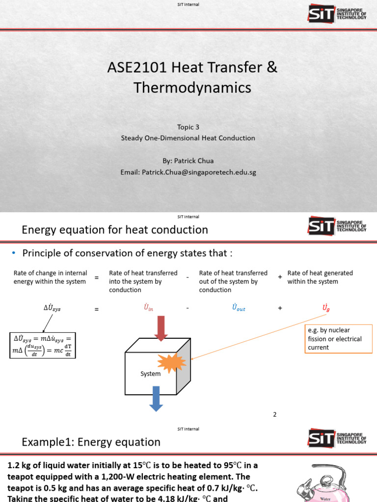 ASE2101 Ht Transfer & Thermo_3_2 (1) | PDF | Thermal Conduction ...
