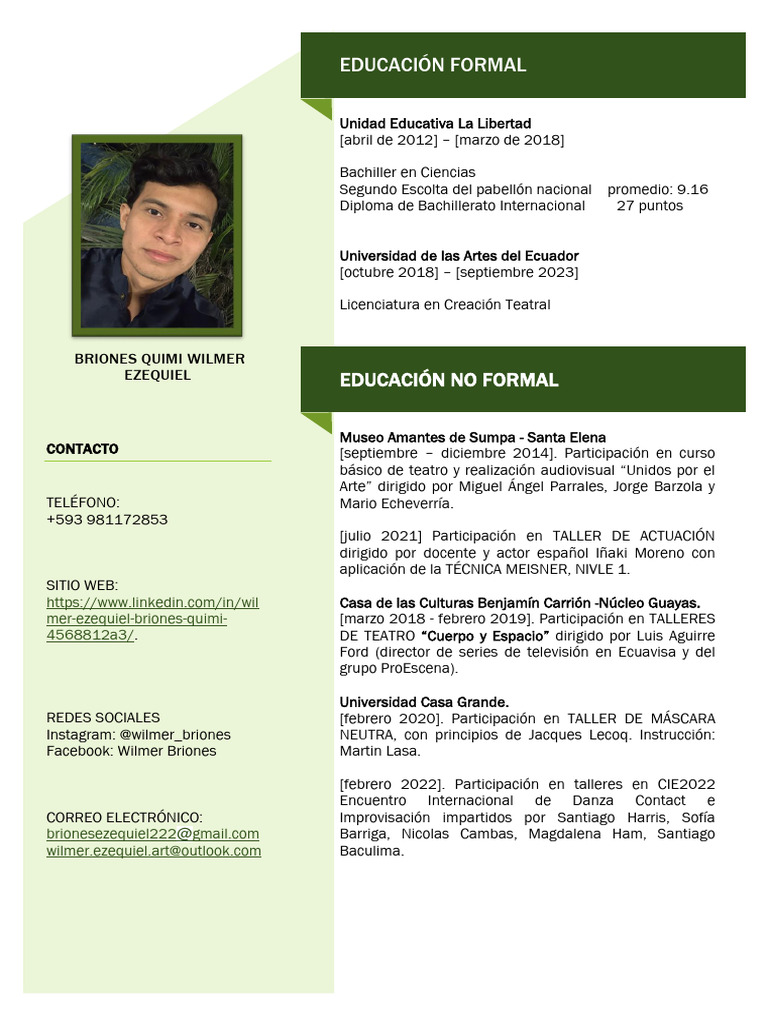 CV Wilmer Briones Actualizado | PDF