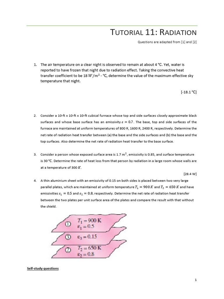 Tutorial 11 | PDF | Heat Transfer | Physics