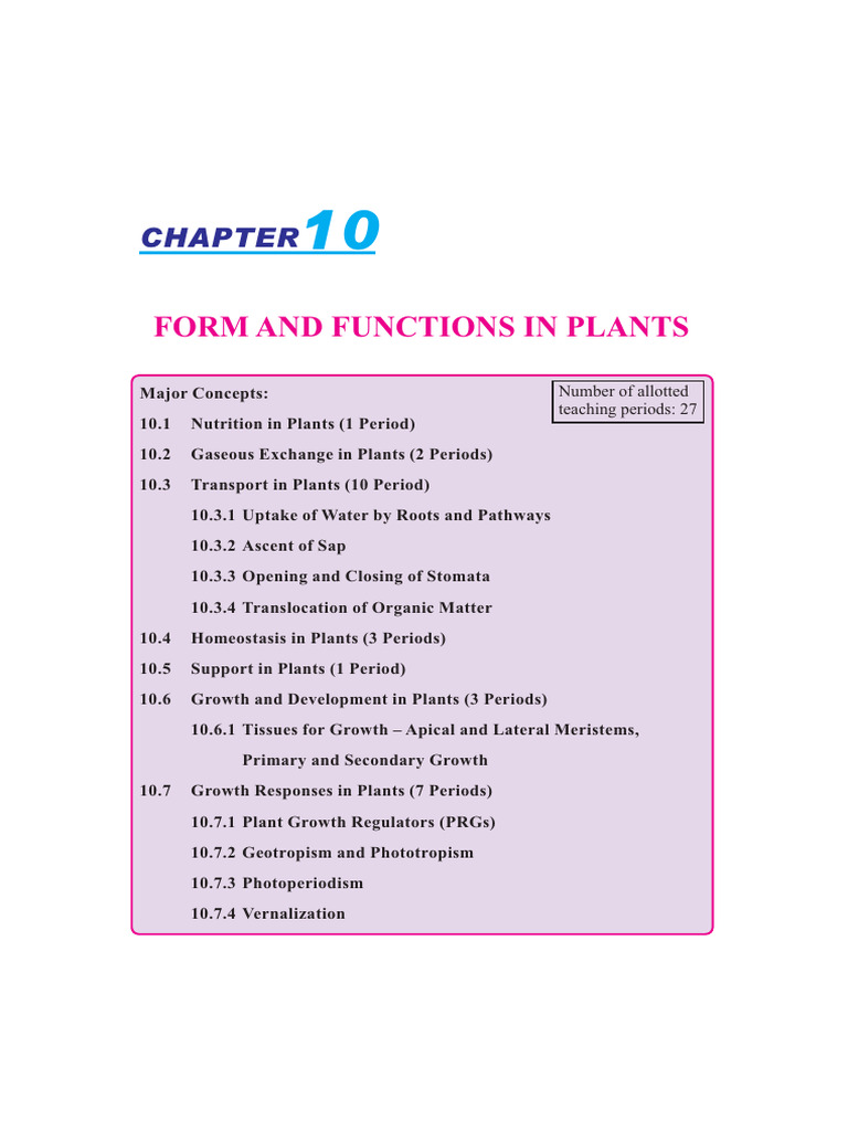 Chapter 10 Biology 11 Class Federal Board | PDF | Osmosis | Stoma