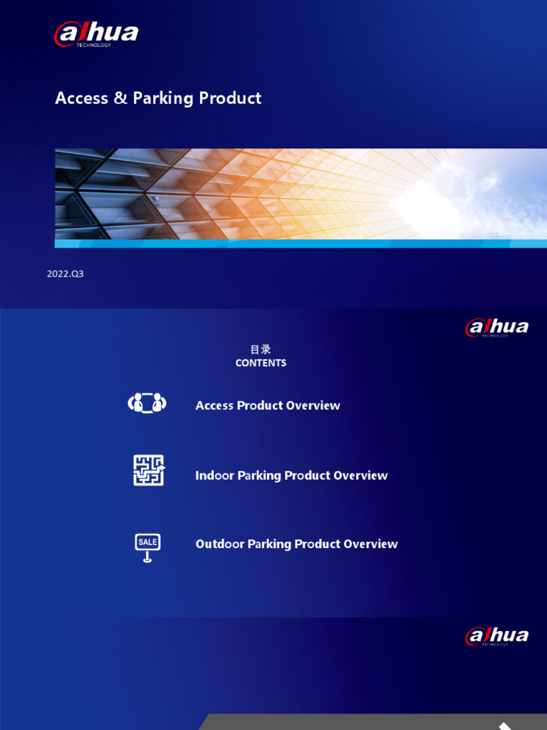 Access and Parking Product Overview | PDF | Camera | Parking