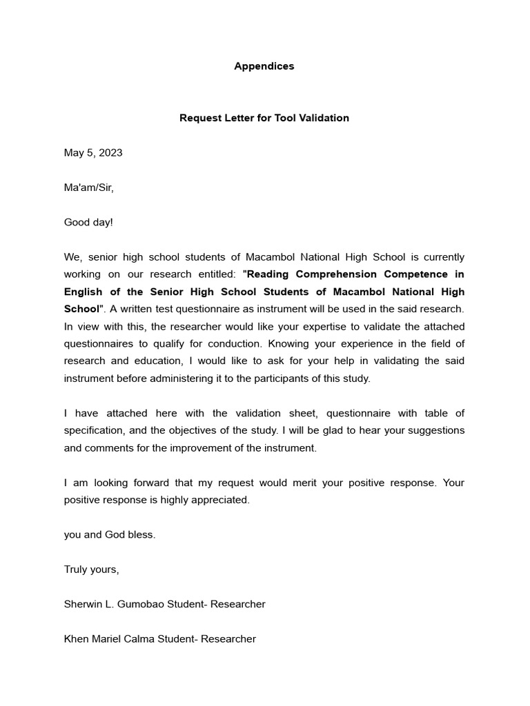 APPENDICES | PDF | Reading Comprehension | English Language