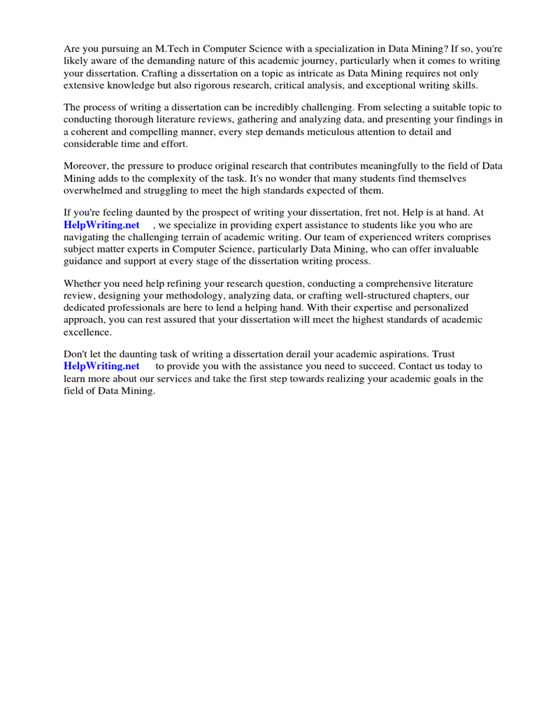 Dissertation Topics For Mtech Computer Science in Data Mining | PDF | Data | Data Mining
